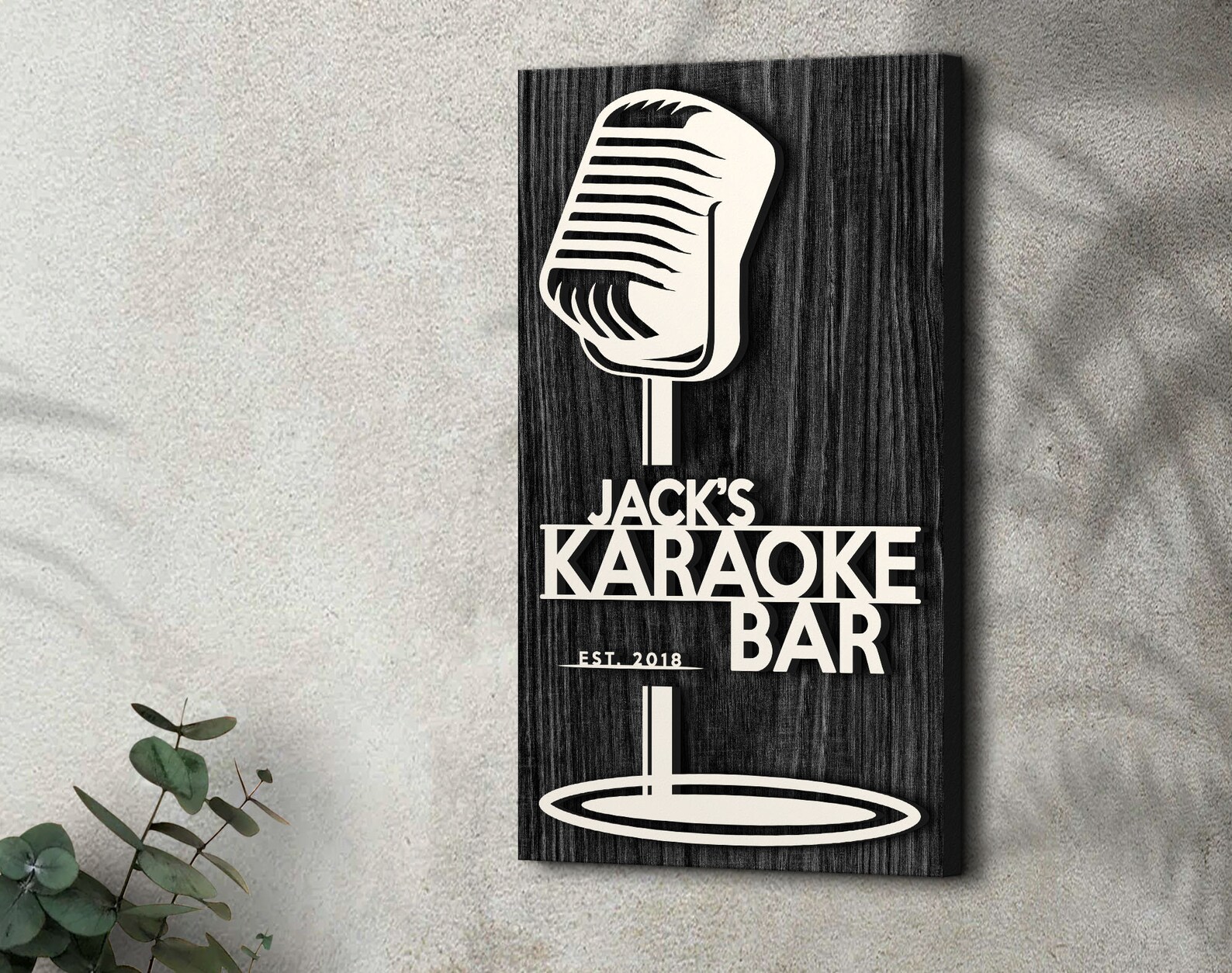 Personalized Wooden Karaoke Bar Sign Custom Wood Sign - Etsy