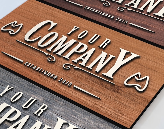 Personalized Wooden Logo Sign Wooden Sign Custom Wood - Etsy