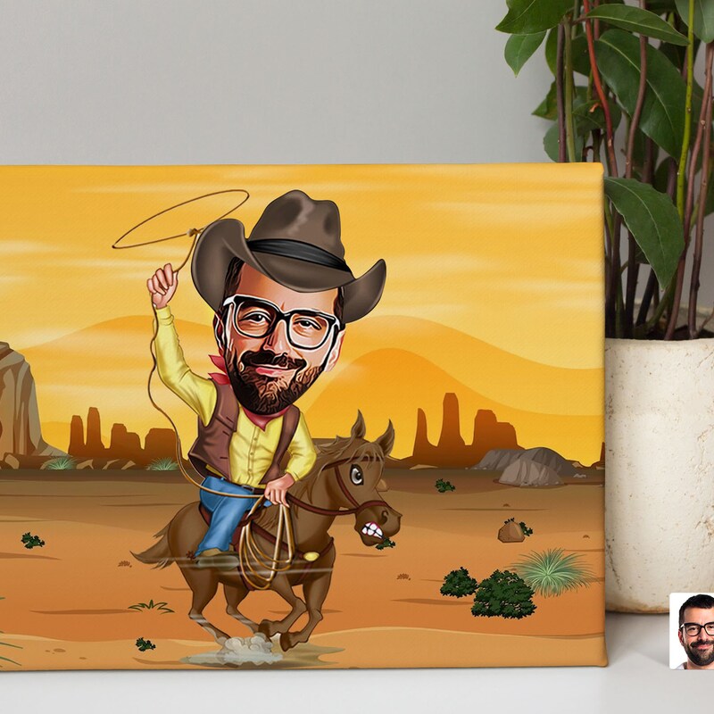 Cartoon Cowboy - Etsy