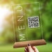Custom Made QR Code Menu Sign Custom Natural Wood and Acrylic - Etsy