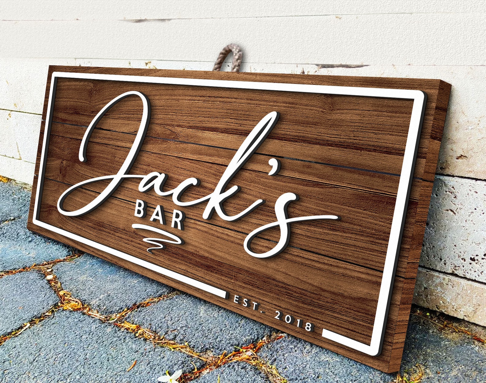 Personalized Bar Sign Wooden Sign Gift Custom Wood Sign - Etsy