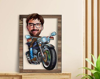 Motorcycle Rider Wall Art Custom Wall Canvas Art Wall - Etsy