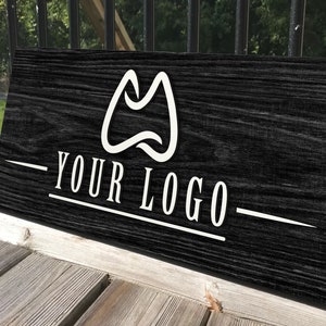 Personalized Wooden Logo Sign, Wooden Sign, Custom Wood Office Sign ...