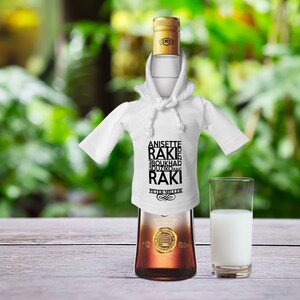 Personalized Alcoholic Drink Bottle T-shirt With Raki Design, Home Bar ...