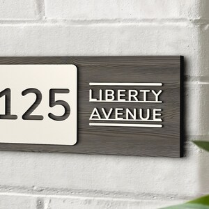 Personalized Wood House Number Sign, Custom Address Number Sign, Porch ...