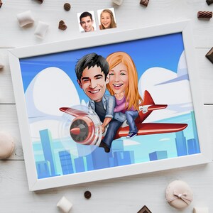 Personalized Cartoon Couple Drawing, Custom Cartoon Drawing, Cartoon ...