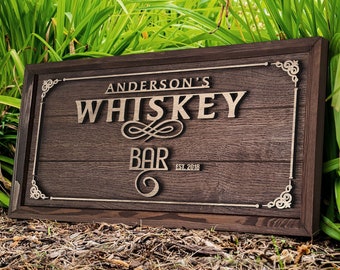 HOTEL BAR POINTER Sign, Bar Directional Sign, Bar Door Plate Sign ...