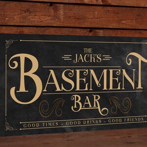 Personalized Canvas Bar Sign, Custom Canvas Bar Frame, Pub, Pub Shed ...