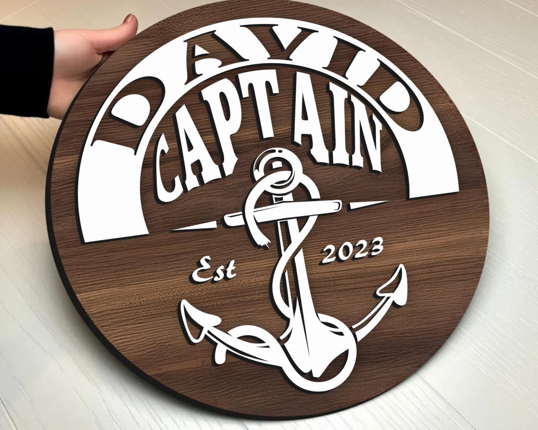 Personalized Name Sailor Sign, Housewarming Gift, Custom Sea Captain ...