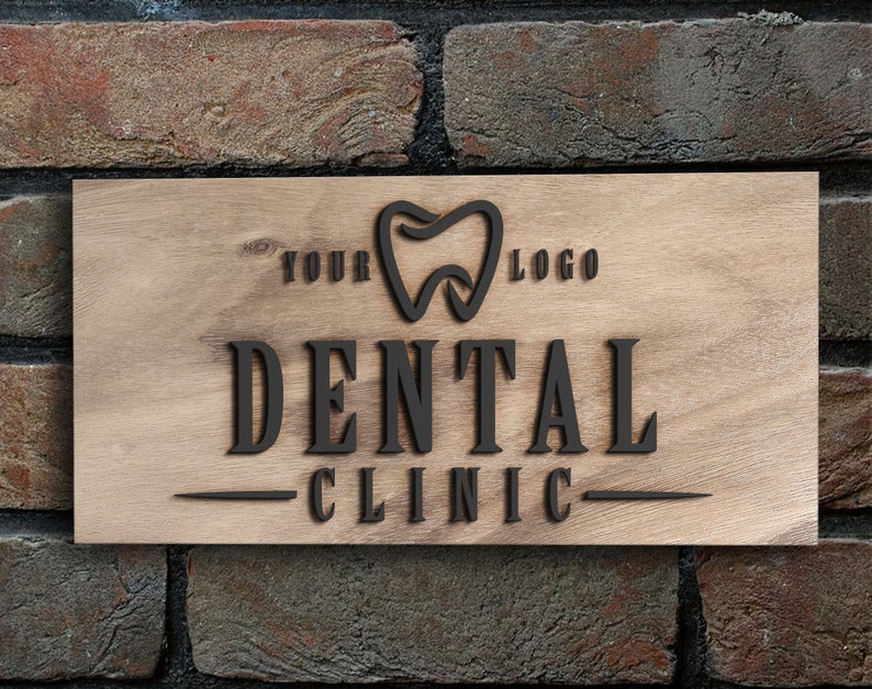 Personalized Wooden Logo Sign Wooden Sign Custom Wood Office - Etsy