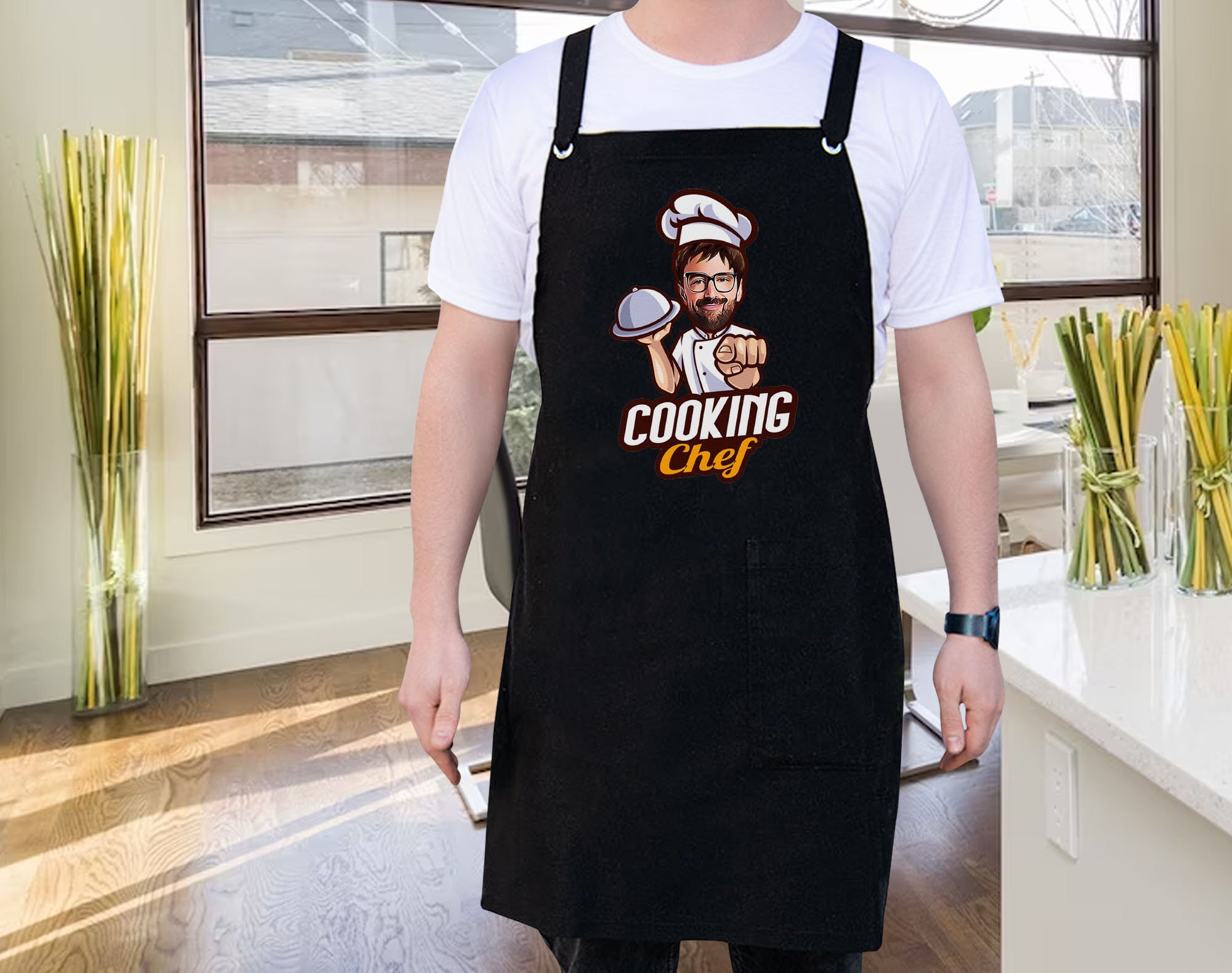 Custom Chef Cartoon Professional Apron Kitchen Apron - Etsy