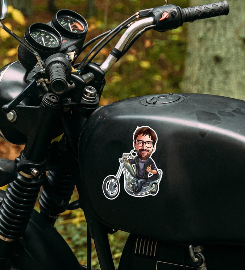 Custom Made Cartoon Design Motorcycle Chopper Sticker Vinyl | Etsy