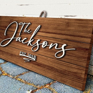 Custom Wood Sign, Personalized Family Name Sign, Last Name Pallet Sign ...
