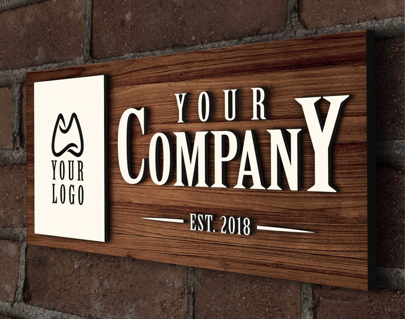Personalized Wooden Logo Sign Wooden Sign Custom Wood - Etsy