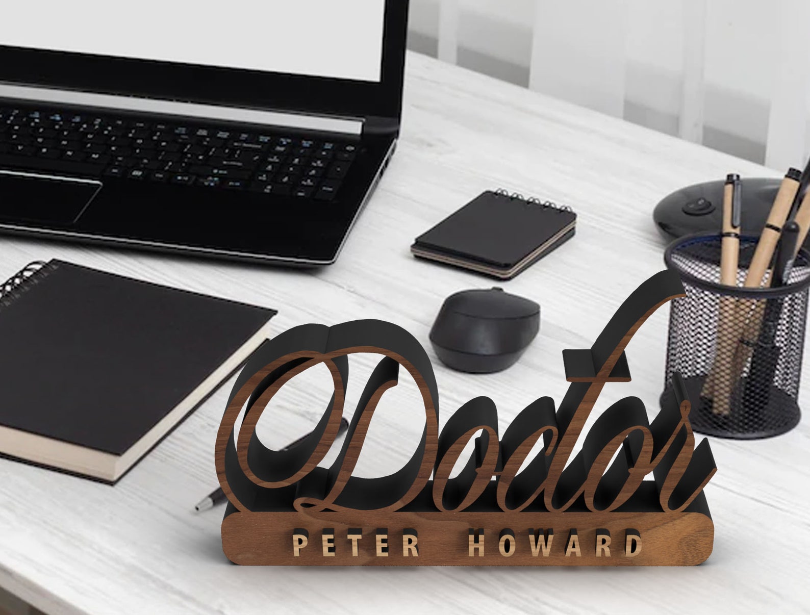 Personalized Handcrafted 3D Wooden Desk Name Plate Custom 3D - Etsy