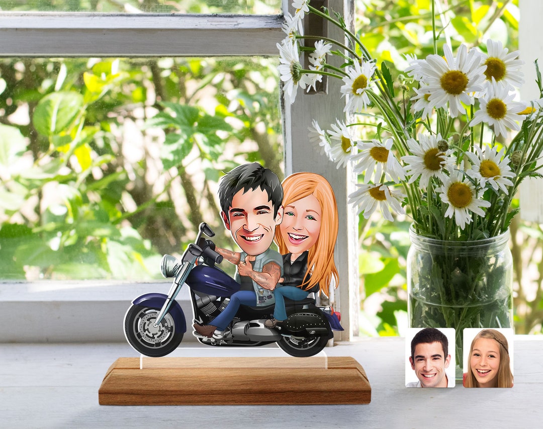 Customizable 3D Wood-stand Cartooned Trinket, Custom Cartoon Motorcycle ...