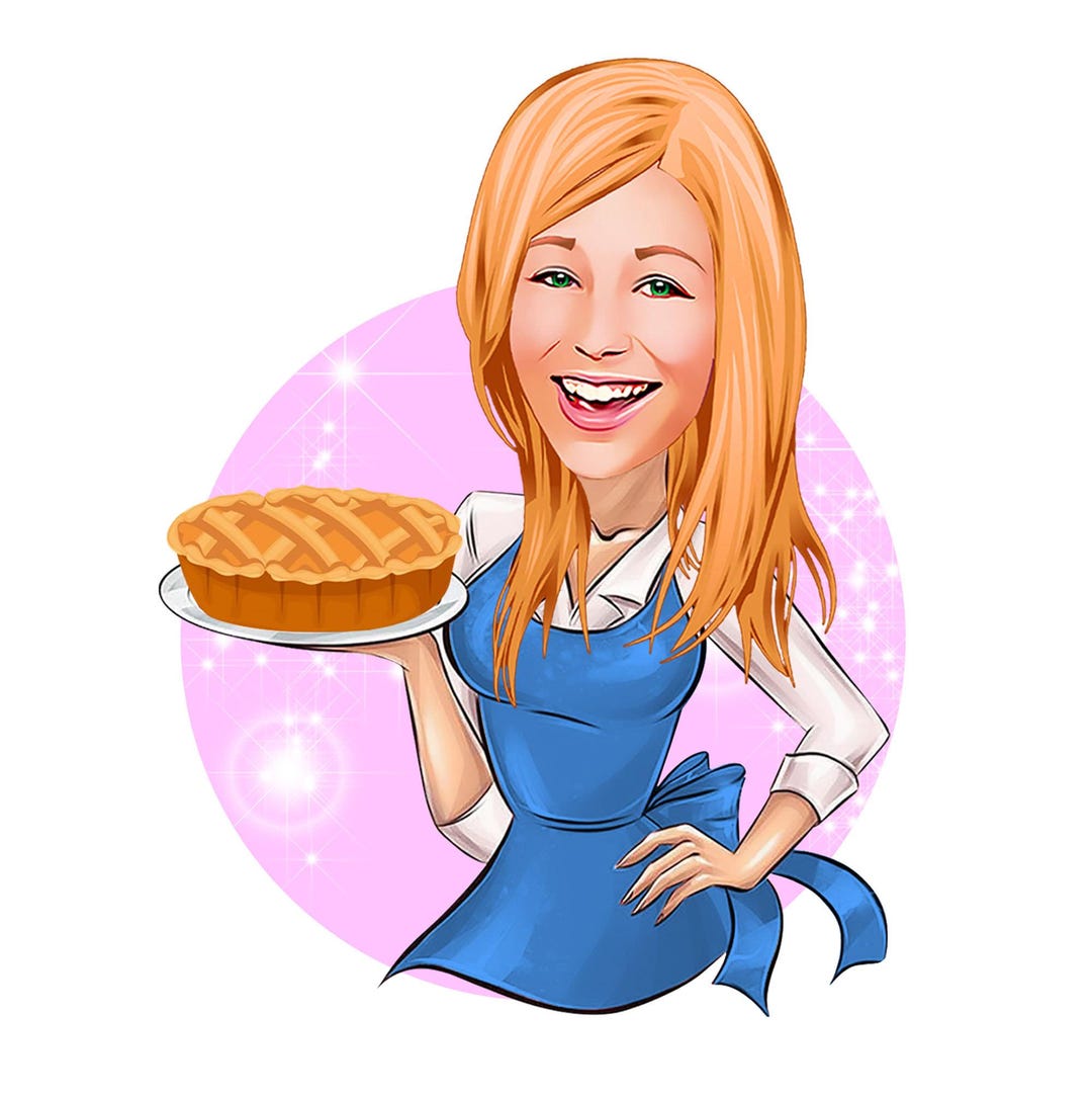 Personalized Female Pastry Chef Drawing / Female Pastry Chef Cartoon ...
