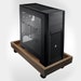 Wooden Computer Tower Stand PC Stand, Wheeled Mobile CPU Stand, Desktop ...
