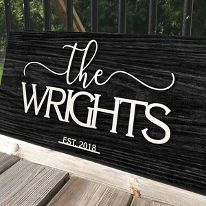 Custom Wood Sign, Personalized Family Name Sign, Wooden Last Name Sign ...