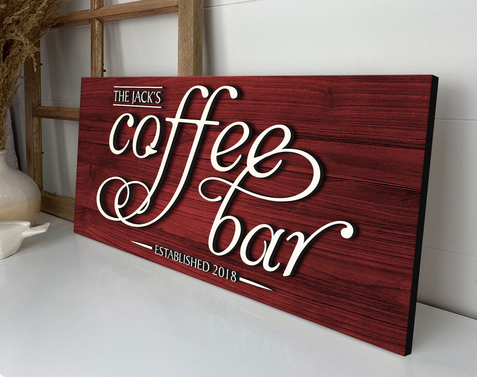 Personalized Coffee Bar Sign Wooden Sign Gift Custom Wood - Etsy