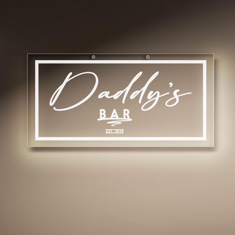 Personalized Clear Acrylic Bar Sign, Custom Bar Sign, Beer Pub, Man ...