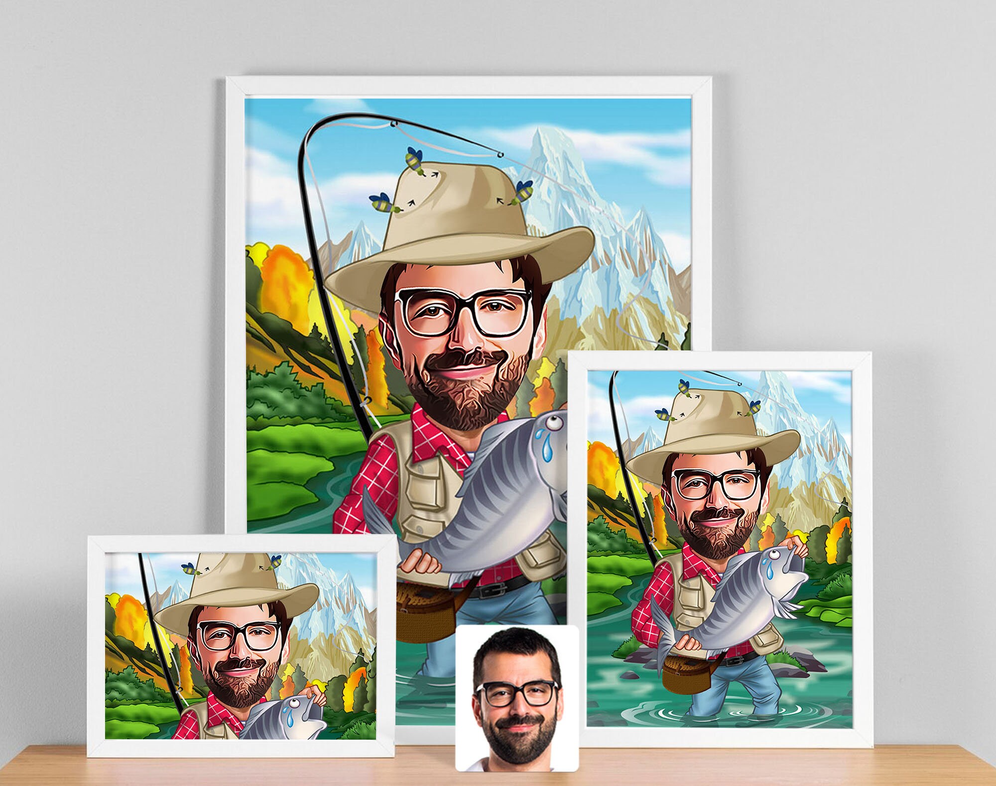 Customized Cartoon Fisherman B Custom Catch Fisherman Figure - Etsy