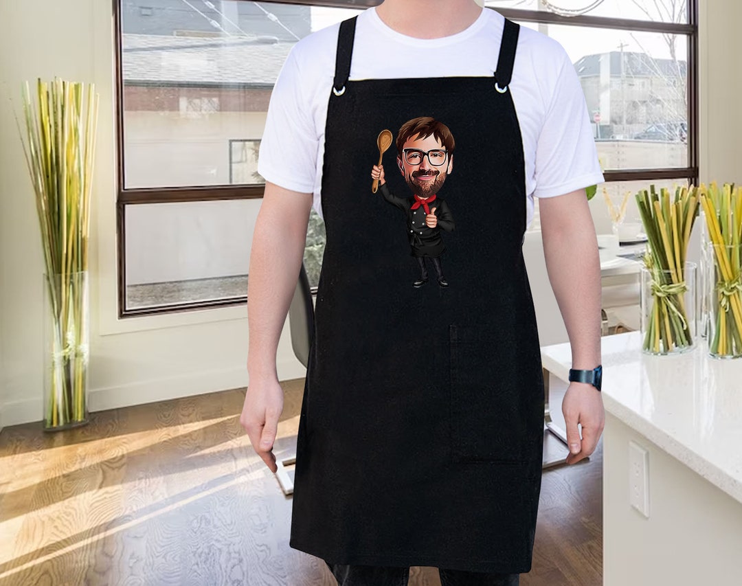 Custom Chef Cartoon Professional Apron, Kitchen Apron, Personalized ...