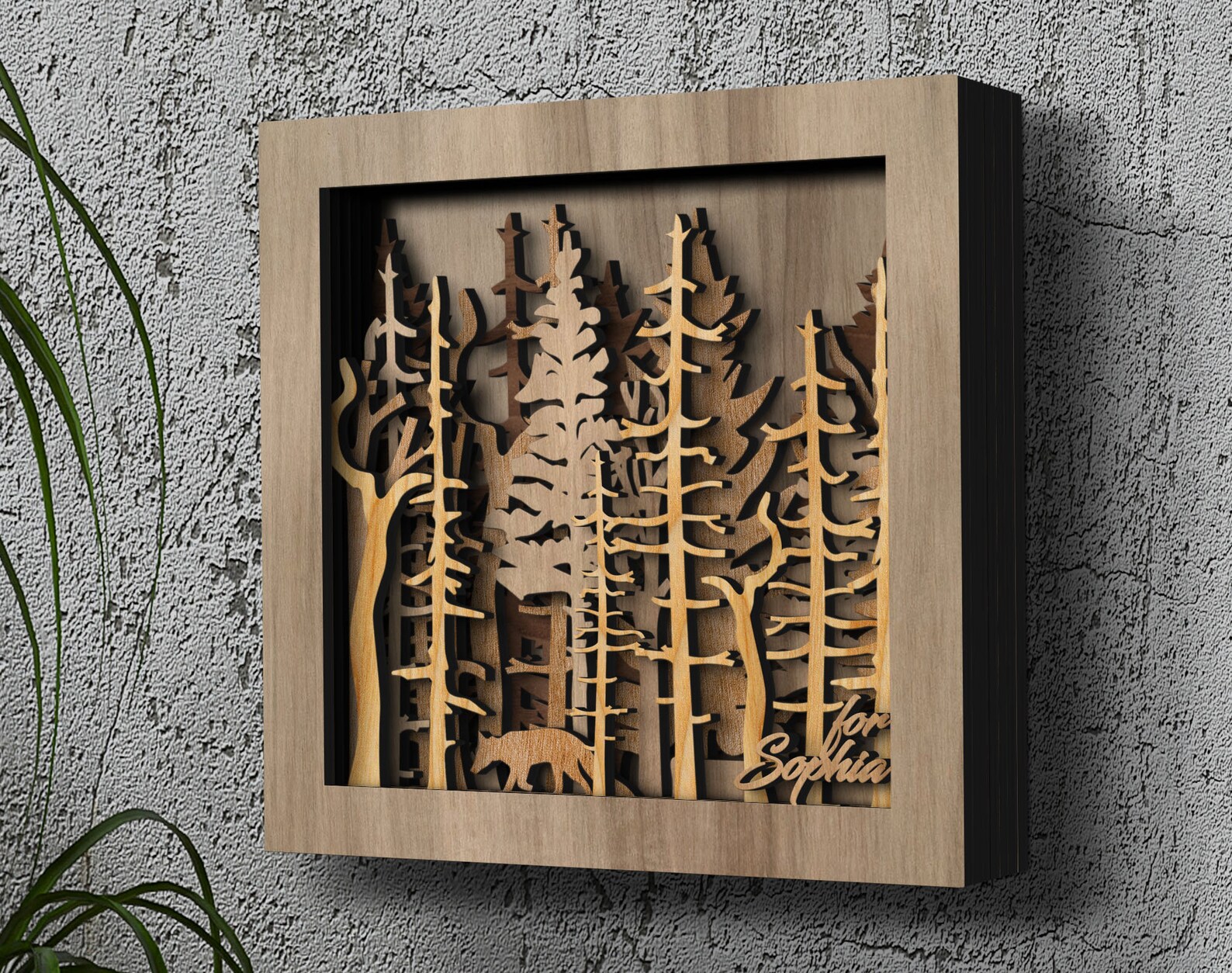 The Wild Forest Handcrafted Seven Layers 3D Wooden - Etsy