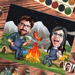 Personalized Cartoon Couple Drawing Custom Cartoon Drawing - Etsy