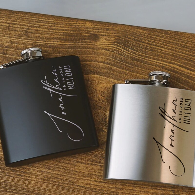 Engraved Flask Set - Etsy