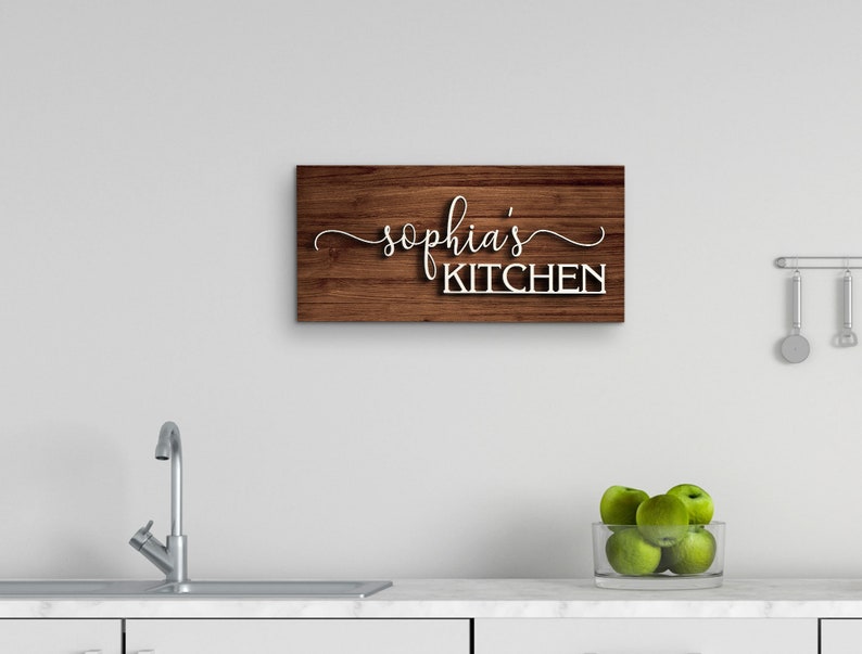 Personalized Kitchen Sign Wooden Sign Gift Custom Wood Sign - Etsy