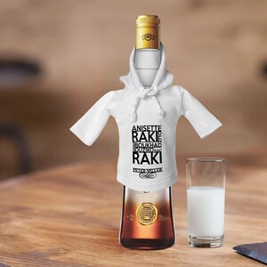 Personalized Alcoholic Drink Bottle T-shirt With Raki Design, Home Bar ...