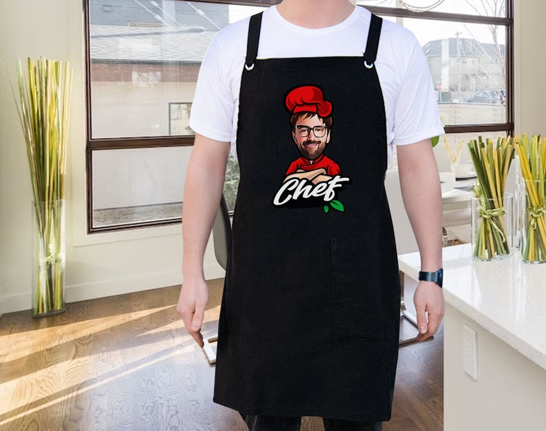 Custom Chef Cartoon Professional Apron Kitchen Apron - Etsy