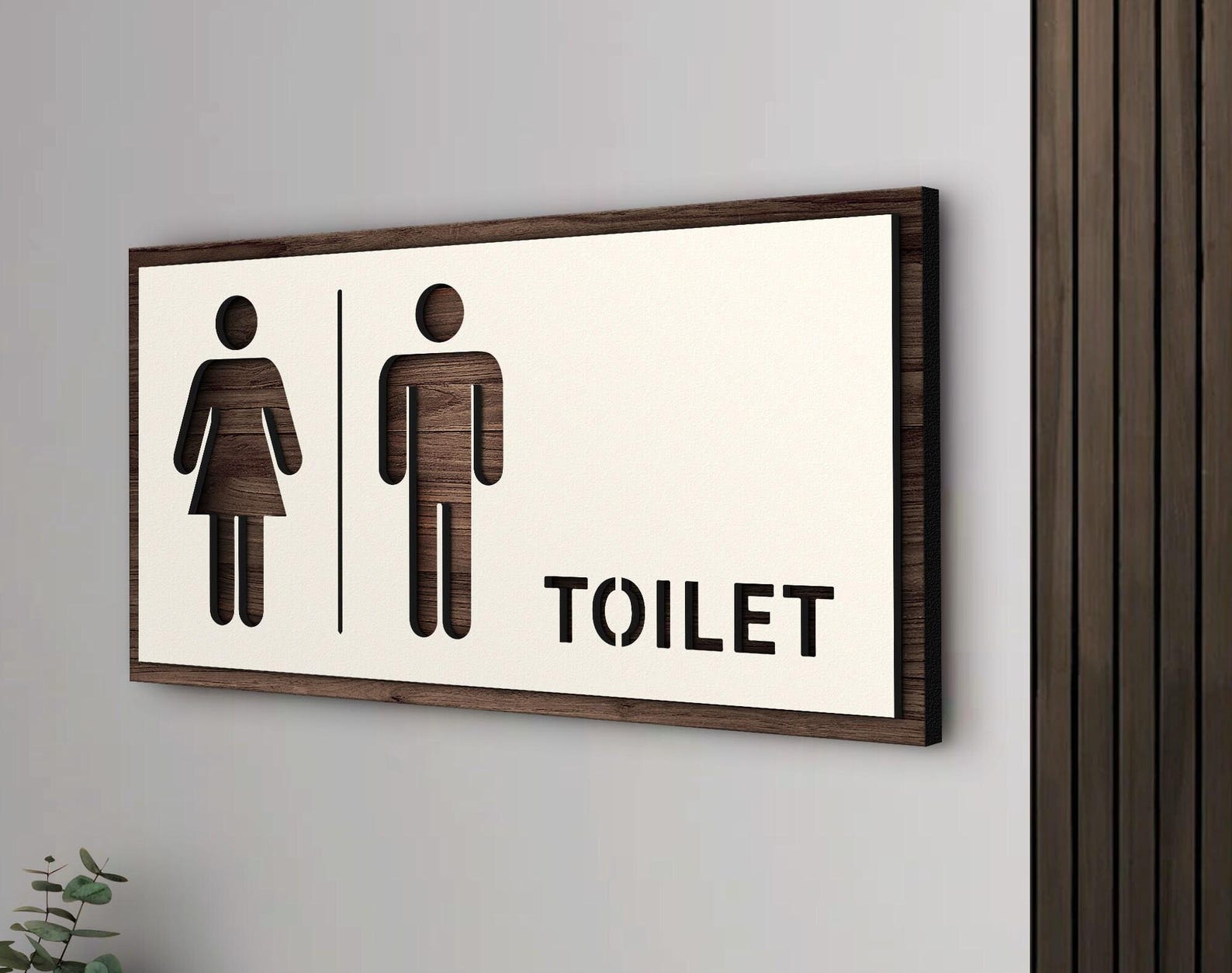 Restroom Door Sign, Men Women WC, Toilet Entrance, Restaurant Sign ...