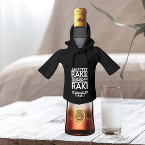 Personalized Alcoholic Drink Bottle T-shirt With Raki Design, Home Bar ...
