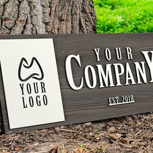 Personalized Wooden Logo Sign, Wooden Sign, Custom Wood Company Sign ...