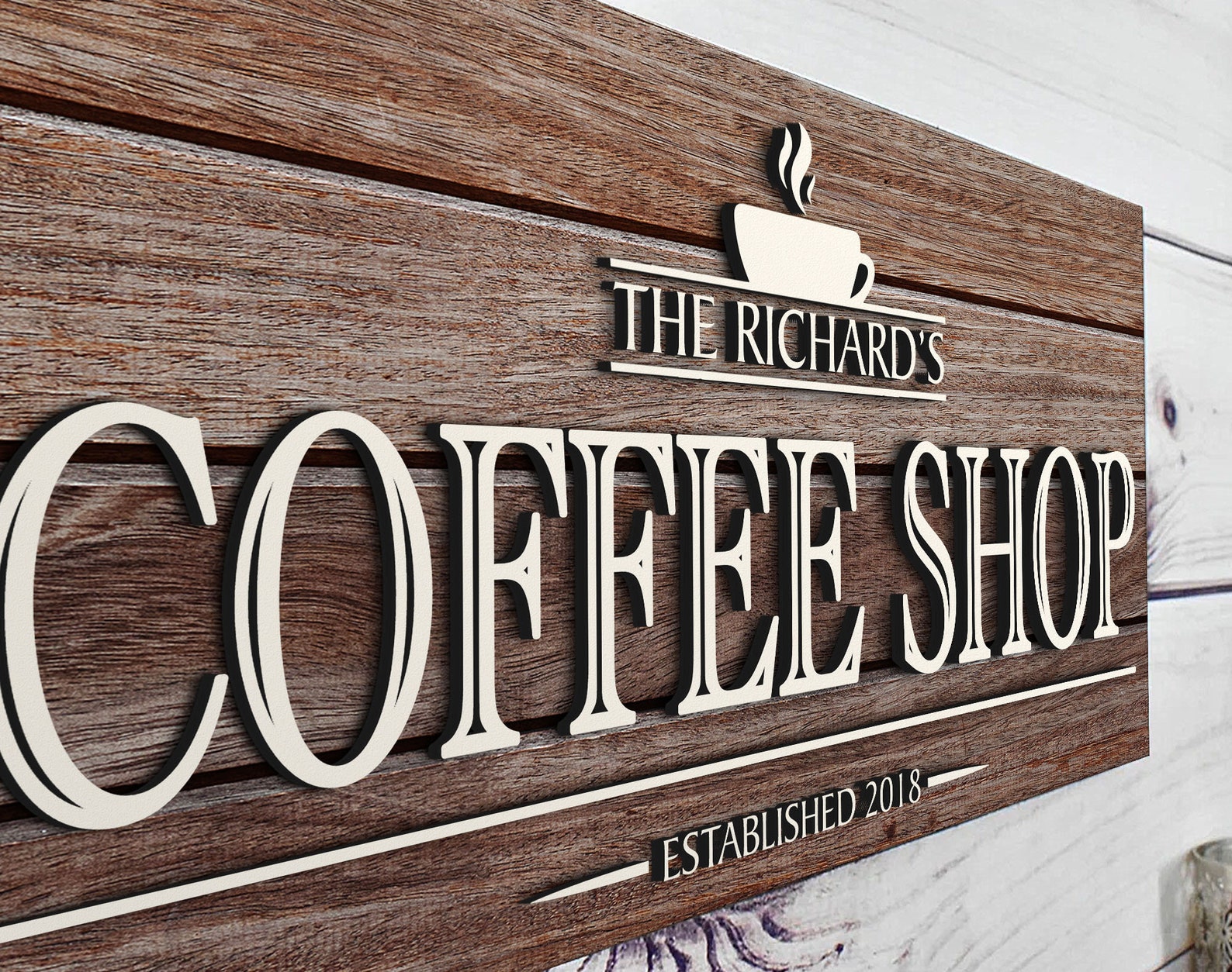 Personalized Coffee Bar Sign Wooden Sign Gift Custom Wood - Etsy