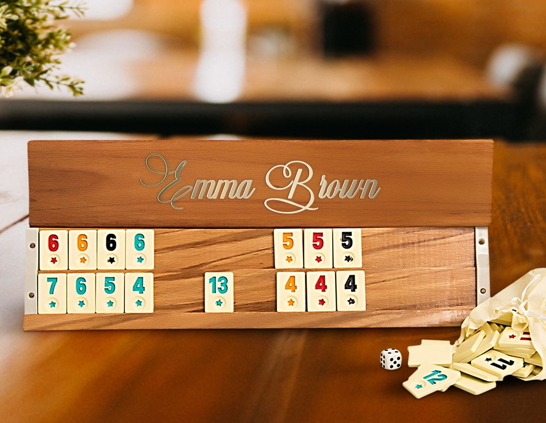 Personalized Embossed Gilded Mirror Okey Table Game, Family Game ...