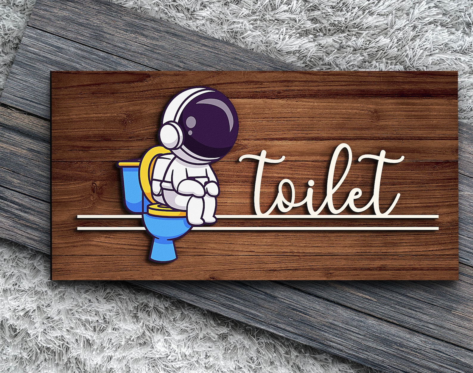 Wooden Modern Toilet Door Sign Bathroom WC Washroom Sign - Etsy