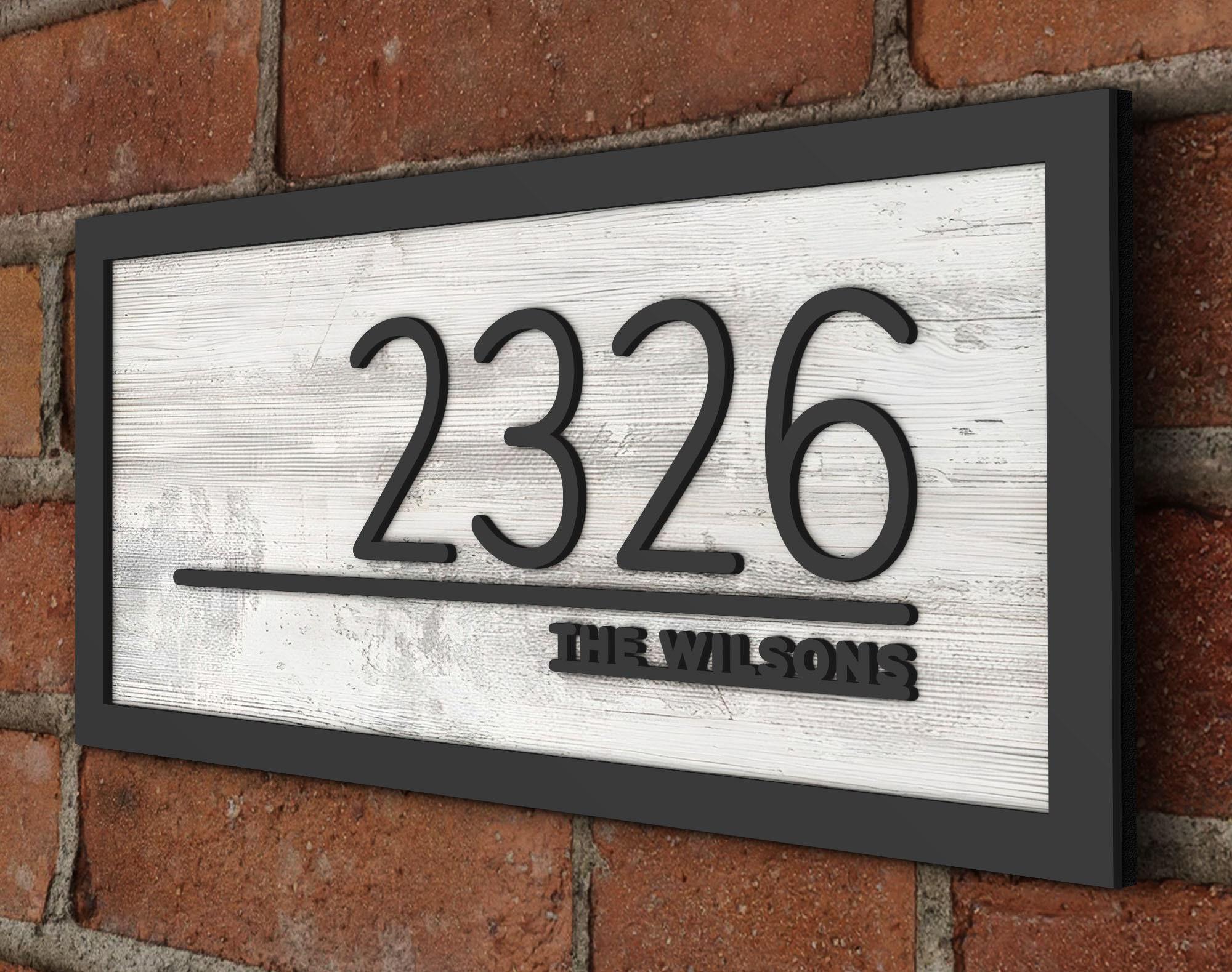Personalized Wood House Number Sign, Custom Address Number Sign, Porch ...