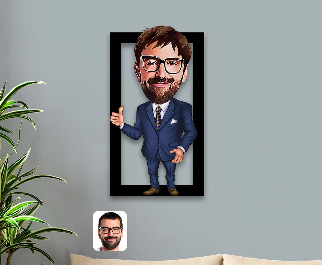 Custom Boss CEO for Boss's Day, Custom 3d Wood Portrait Business ...