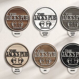 Personalized Bar Sign, Round Wooden Sign, Custom Wood Sign, Home Bar ...