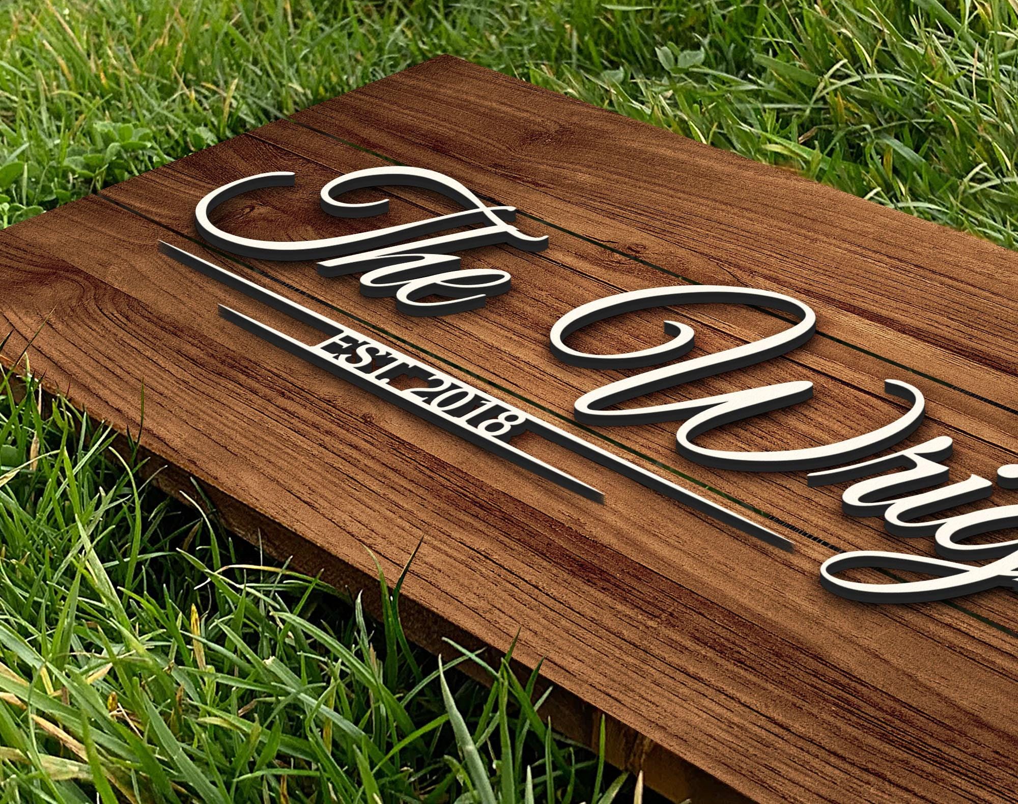Custom Wood Sign, Personalized Family Name Sign, Last Name Pallet Sign ...