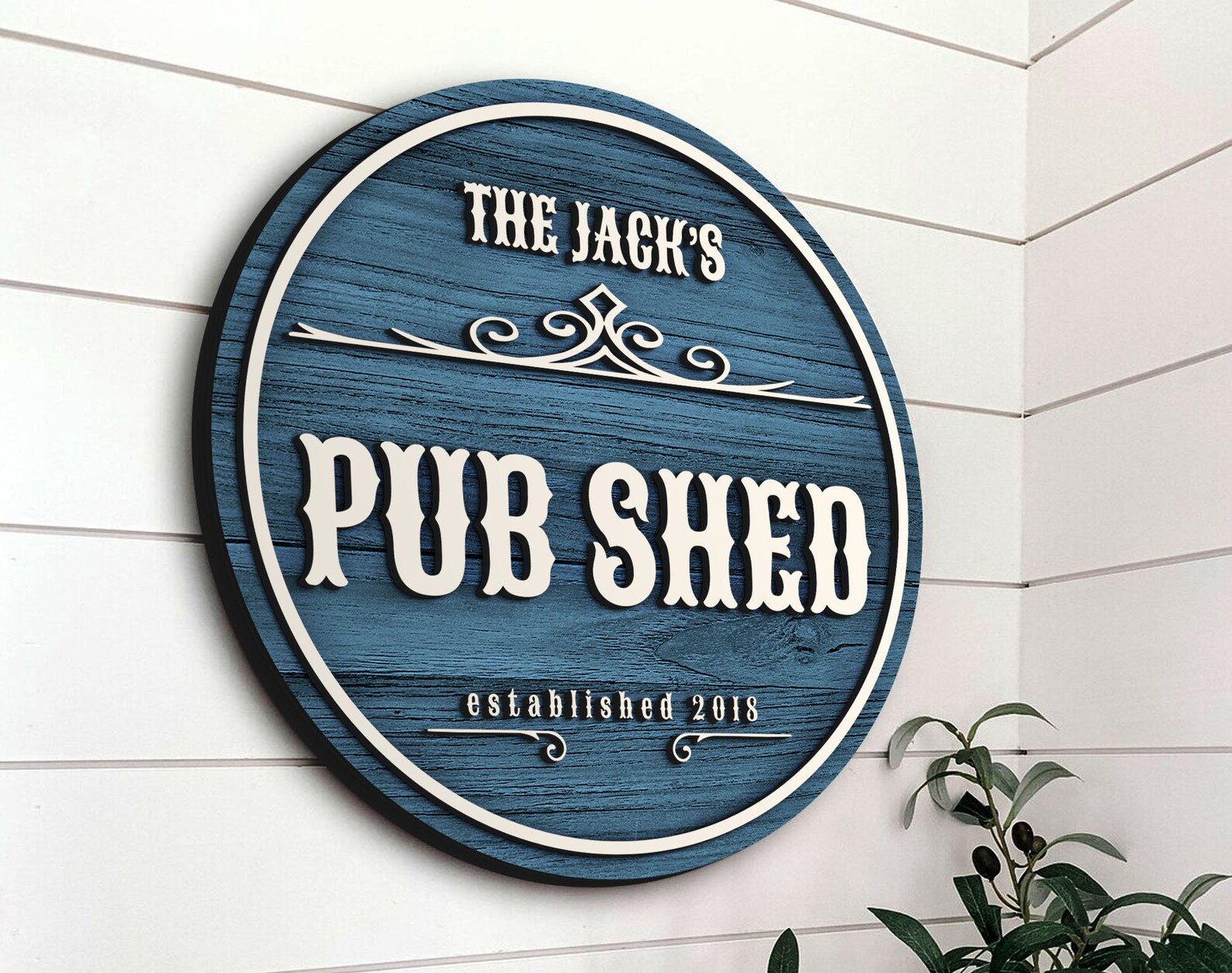 Personalized Bar Sign Round Wooden Sign Custom Wood Sign - Etsy