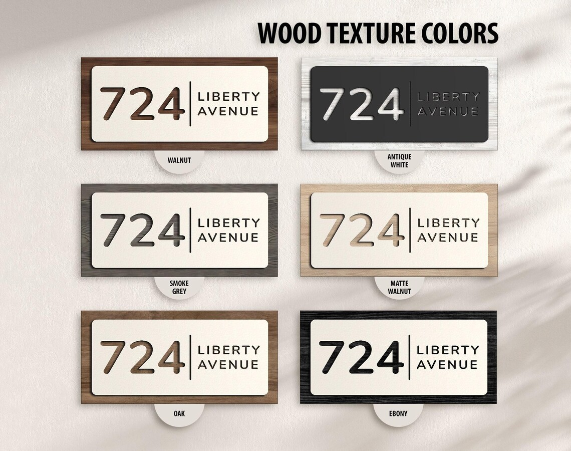 Personalized Wood House Number Sign, Custom Address Number Sign, Porch ...