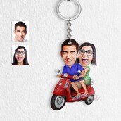 Personalized Cartoon Custom Large Motorcycle Keychain, Motorcycle ...