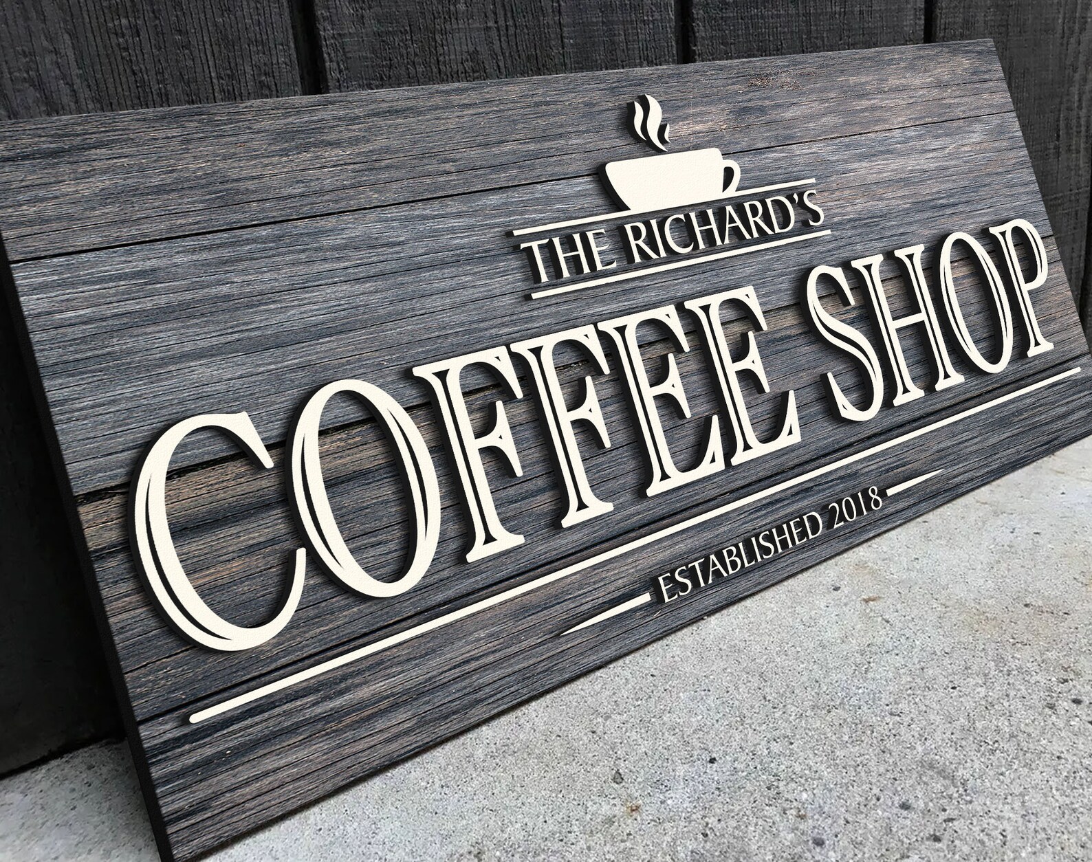 Personalized Coffee Bar Sign Wooden Sign Gift Custom Wood - Etsy