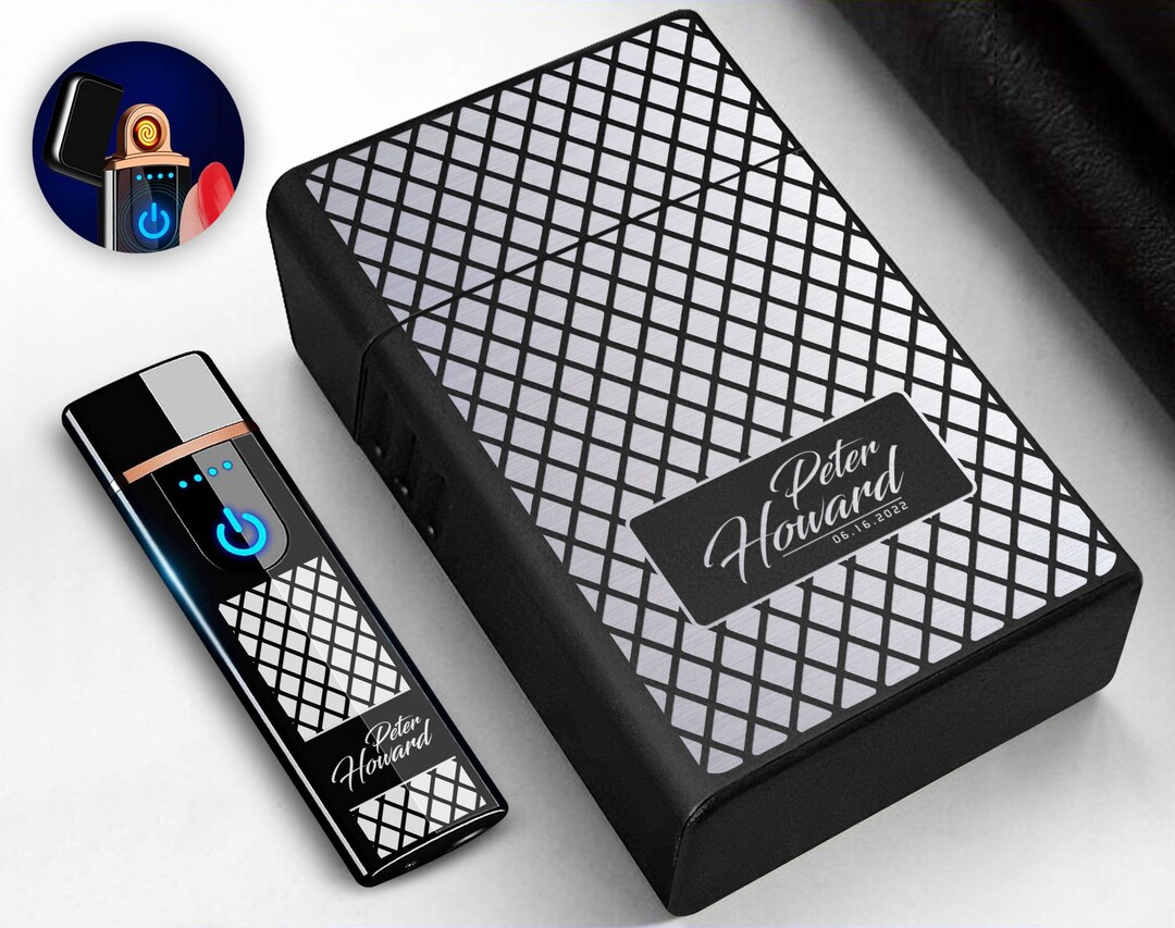 Personalised Laser Engraved Cigarette Box and Electronic Touch ...