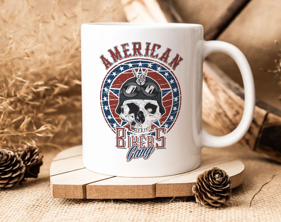 Personalized Motorcyclist Design Coffee Cup, Coffee Mug With Motorcycle ...