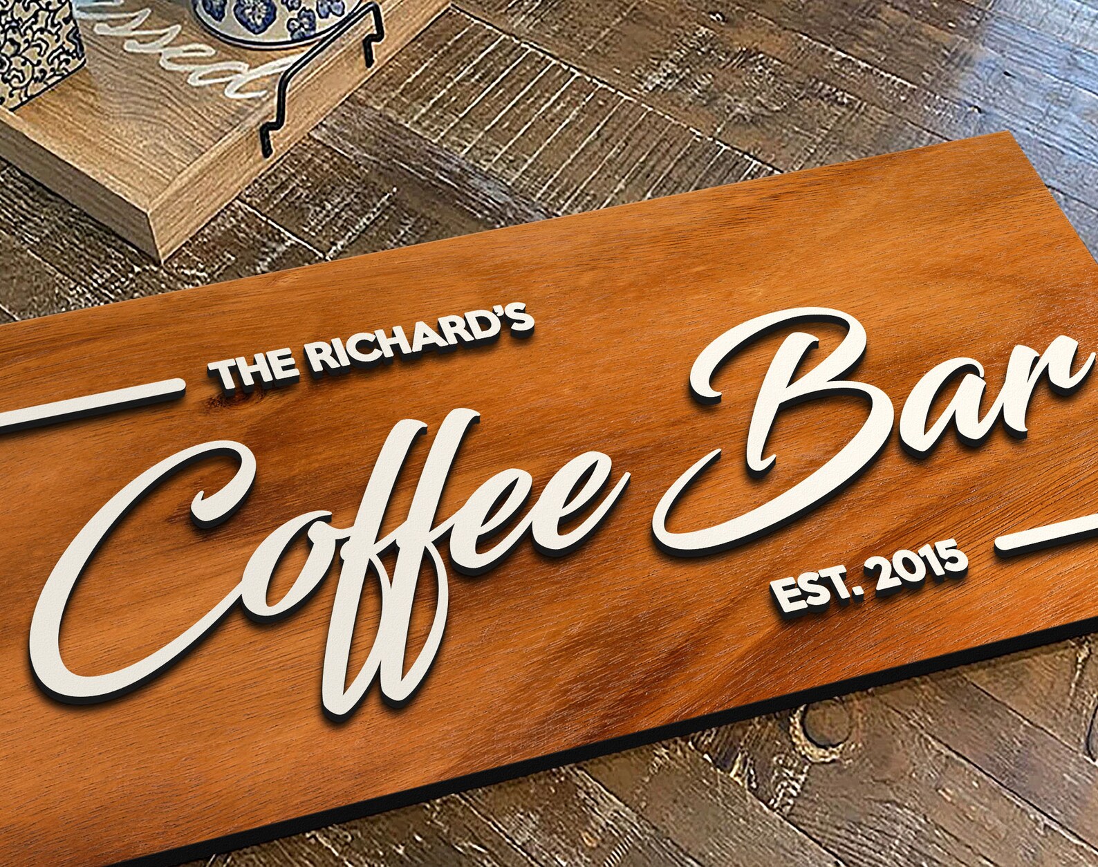 Personalized Coffee Bar Sign Wooden Sign Gift Custom Wood - Etsy